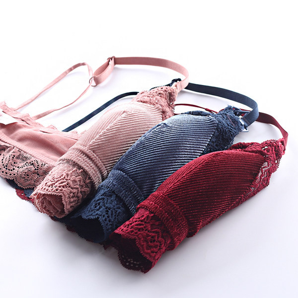 Badu Bg Дамско интимно бельо от рипсено кадифе и дантела Badu Bg