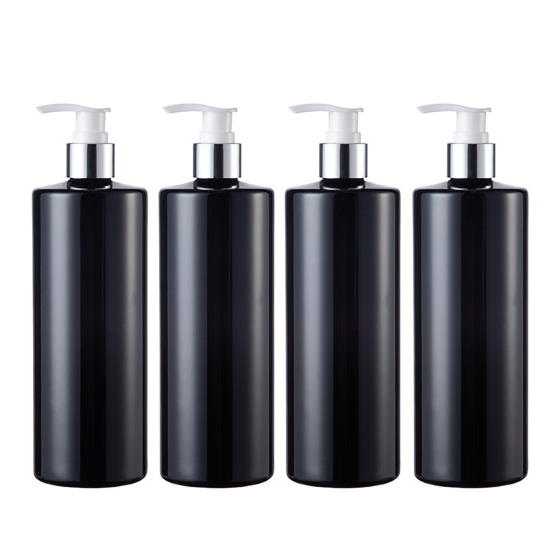 4бр Бутилка с помпа за преса Бял Черен Празен дозатор за сапун Лосион Масажно масло Шампоан